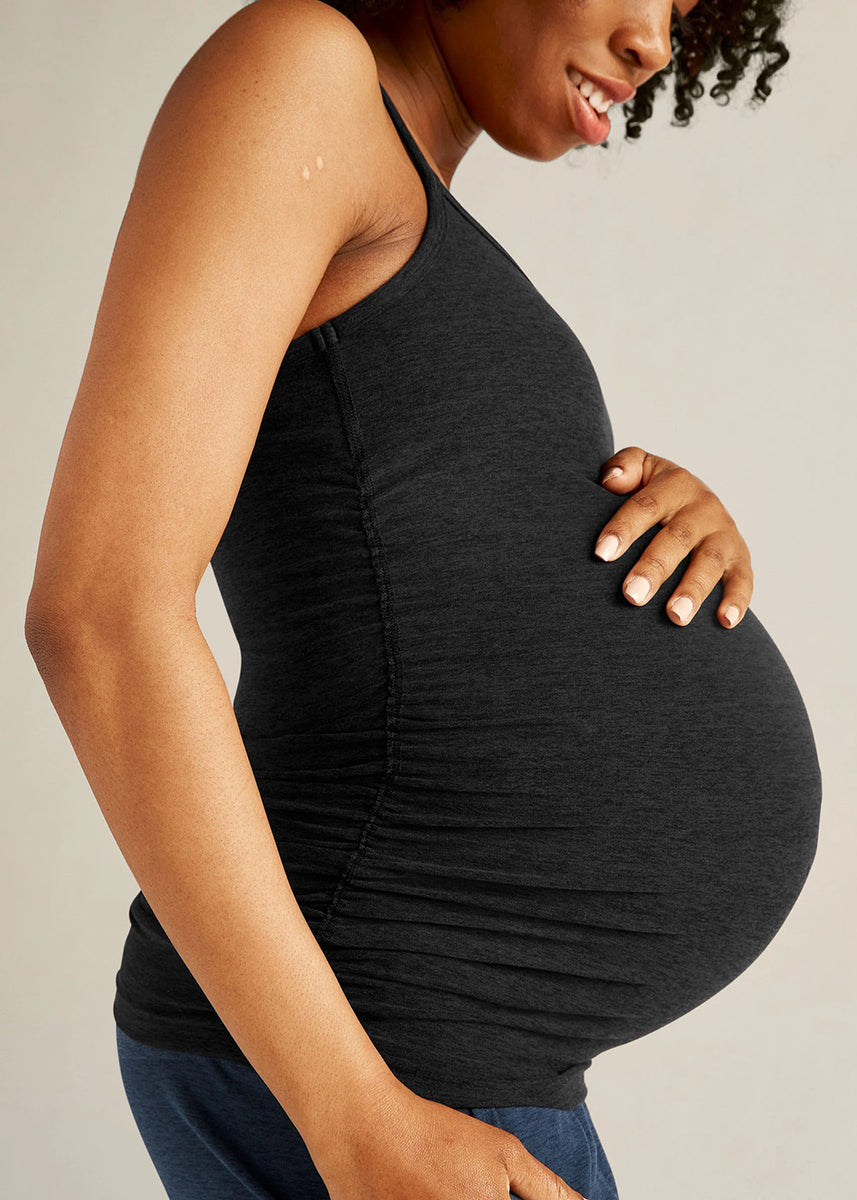 Beyond Yoga Keep Your Cool Maternity Slim Racerback - Darkest Night ...